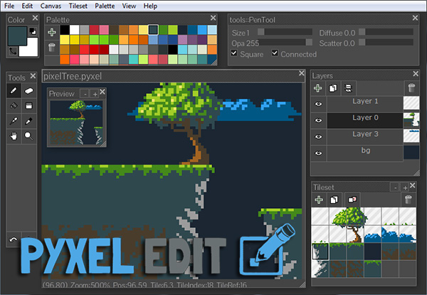 Pixels Mil: Pyxel Edit, el creador de tilesets.