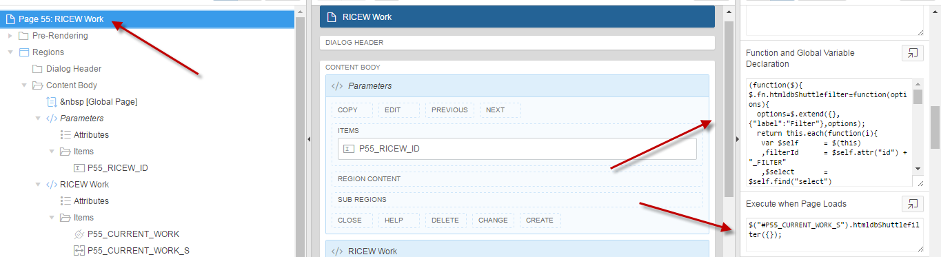 APEX: How to create a filter for a shuttle