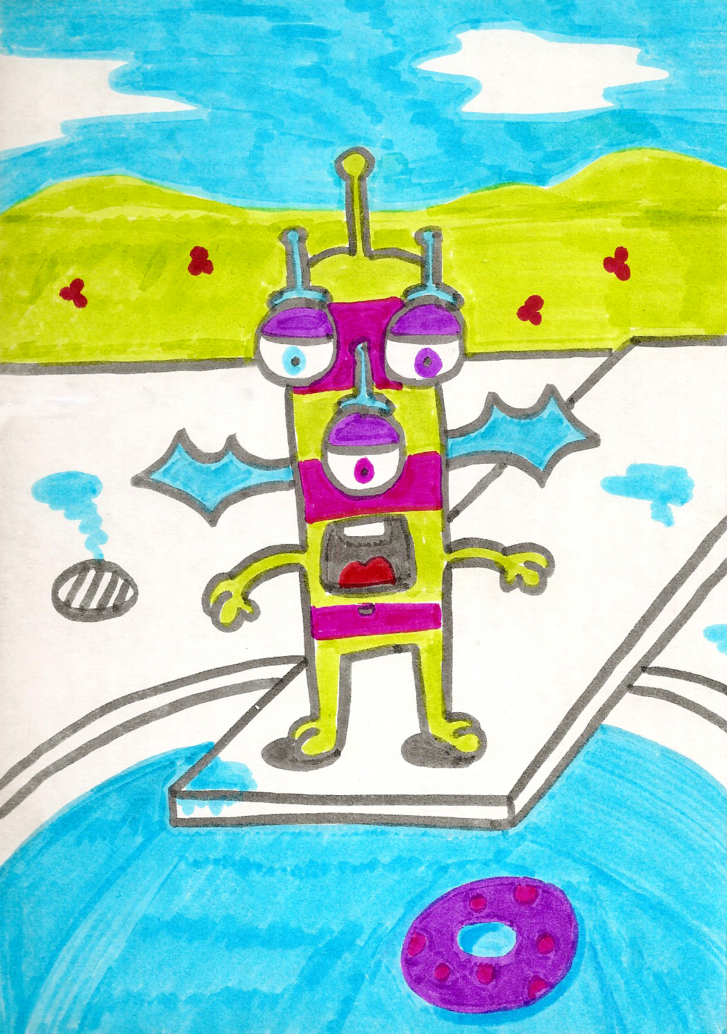 Death By Cartoon: Cardboard Pool Monster