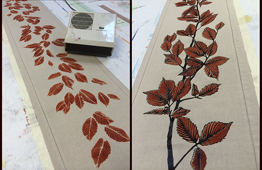 Planet Sam: Screen-printing - Beech Table Runners
