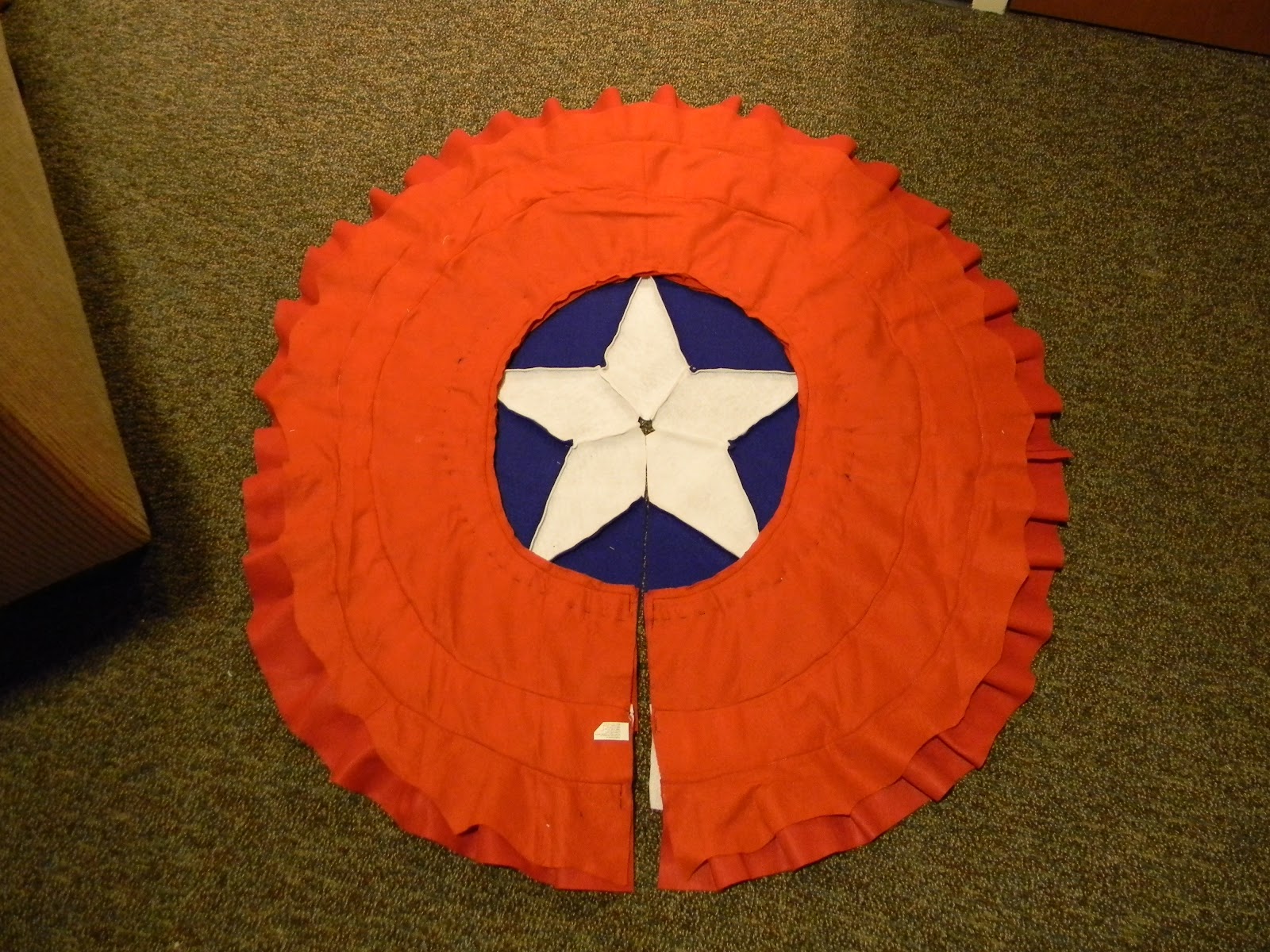 With Our Powers Combined: Captain America Tree Skirt