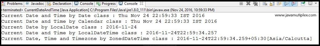 How to print current date and time in Java?