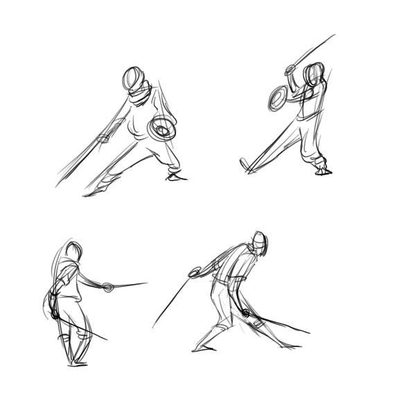 yatanSketchbook: 10 03 2011 rapier fencing