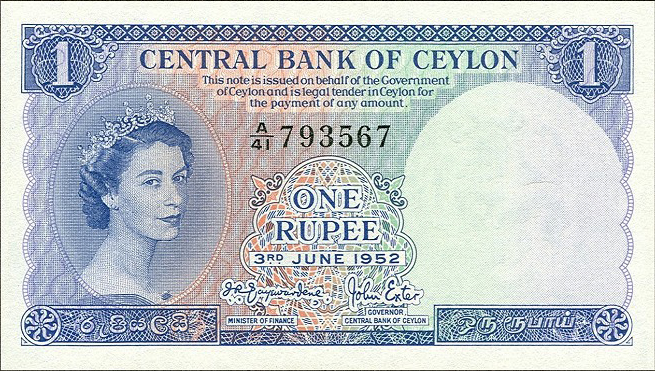Old Currency Notes in Sri Lanka.........
