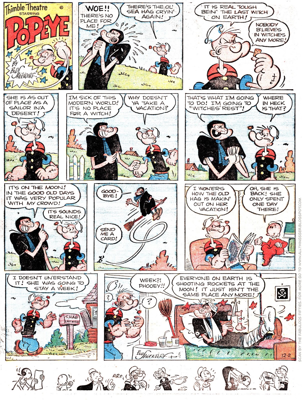 Ominous Octopus Omnibus: Popeye By Bud Sagendorf