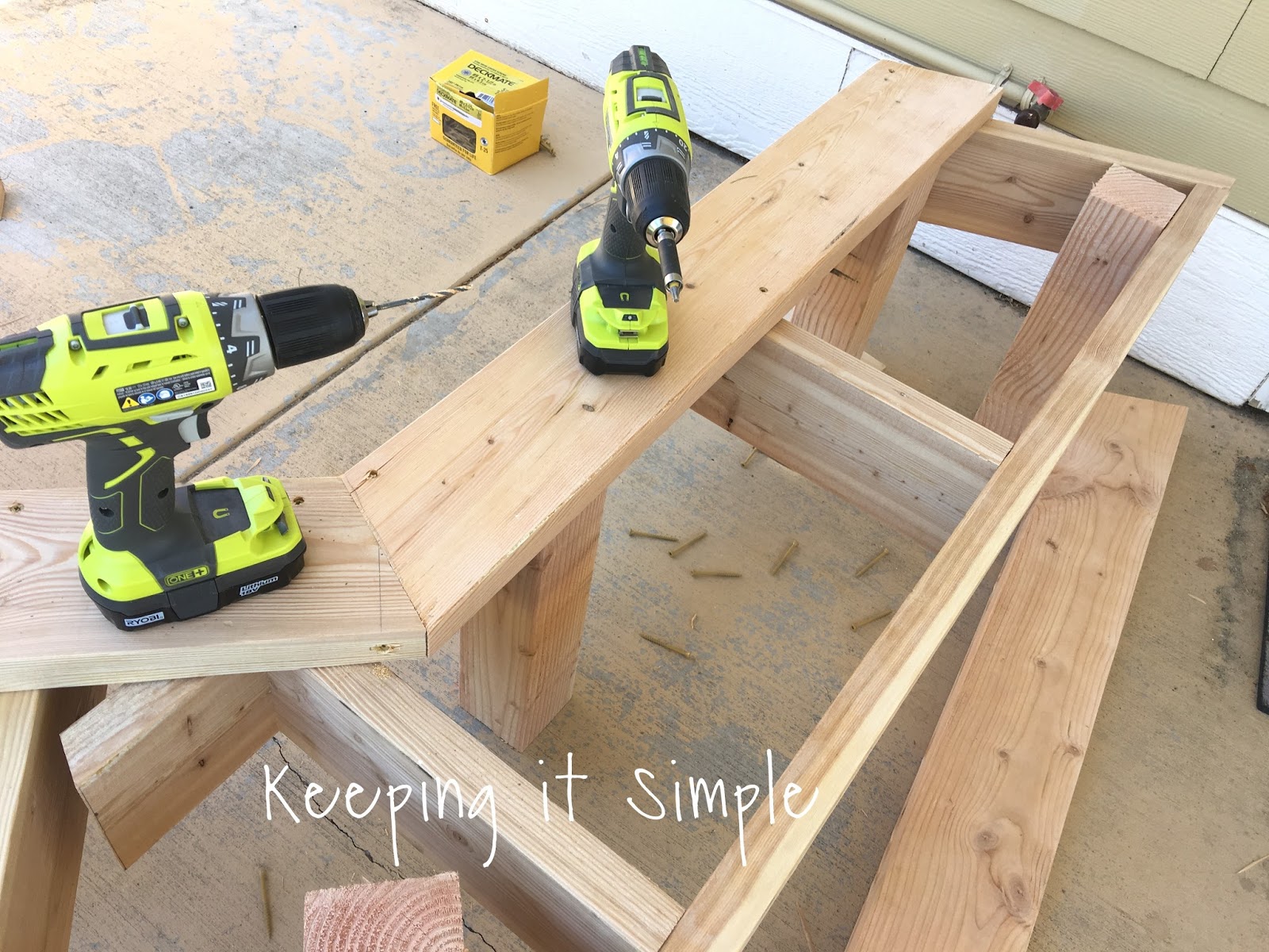 DIY Fire Pit Bench with Step by Step Insructions - Keeping it Simple