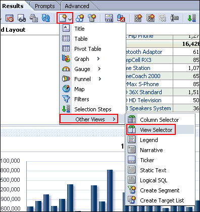 Srinivasan Software Solutions : [OBIEE 11g] Creating Column Selector And View Selector Views