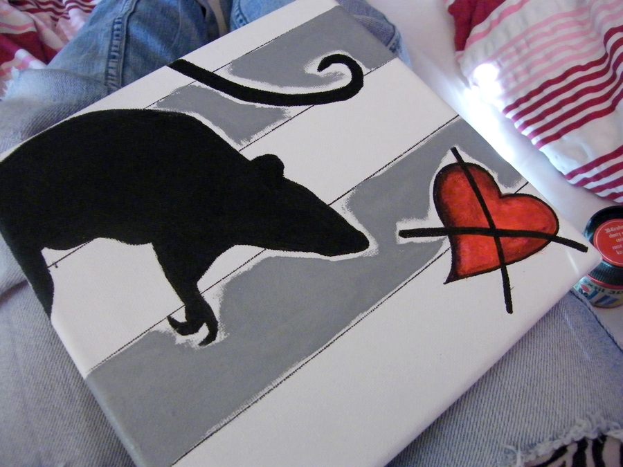Almost Alice - DIY & Craft tutorials: How to: Plaque rat painting