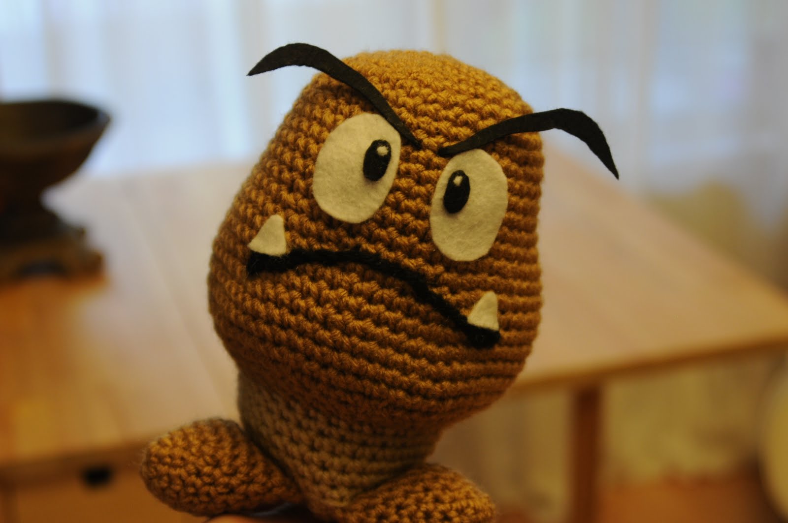 Between The Stairs: Goomba angry eyes Super Mario amigurumi crochet ...