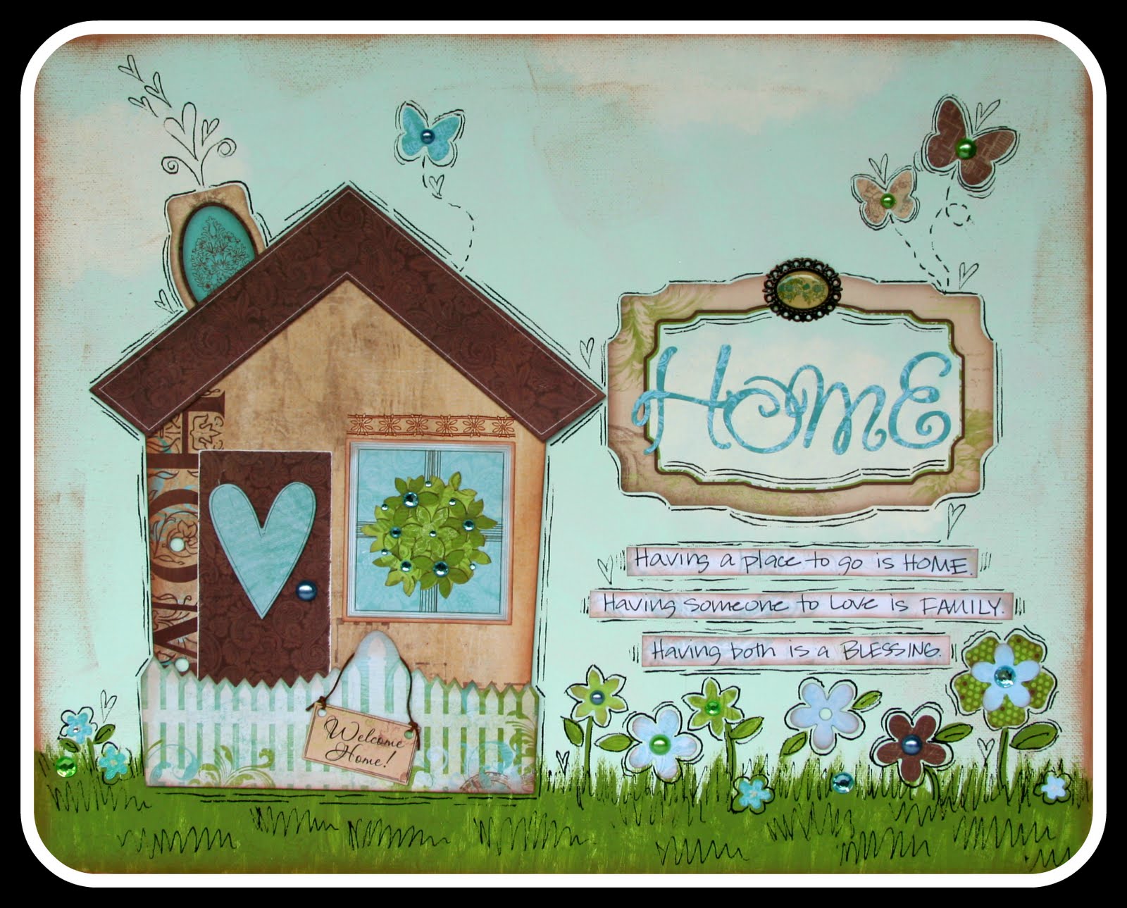 The BoBunny Blog: Welcome Home Project Kit meets Canvas