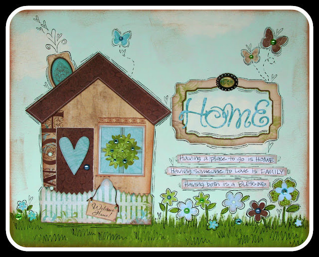 The BoBunny Blog: Welcome Home Project Kit meets Canvas