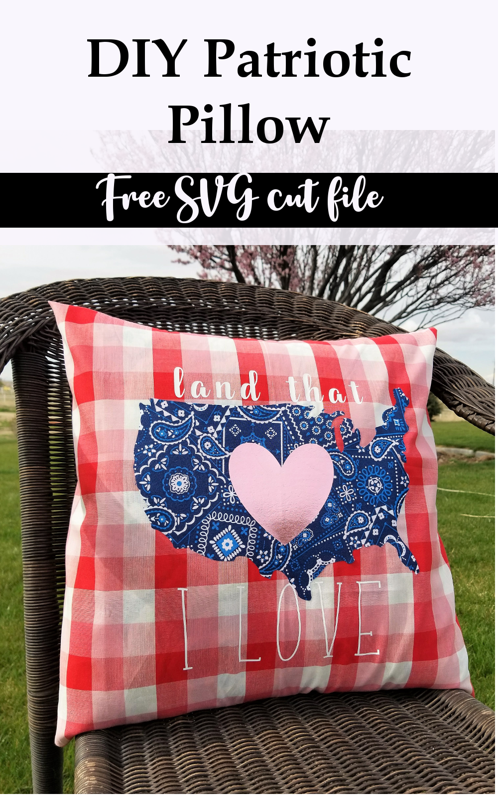 Free Patriotic Pillow Pattern with PDF and SVG file | Sew Simple Home