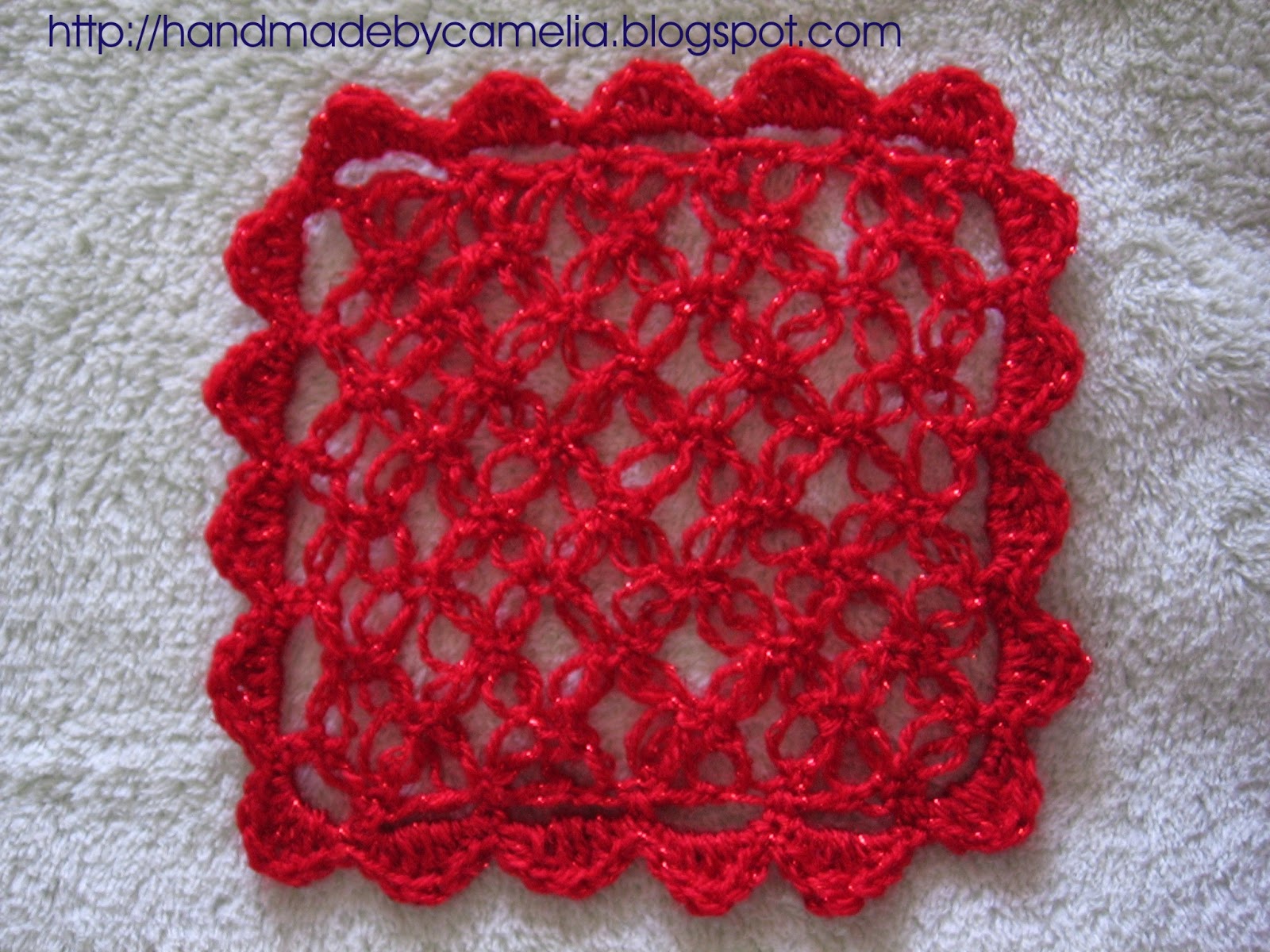 Handmade by Camelia: Motif crochet - square shape #3