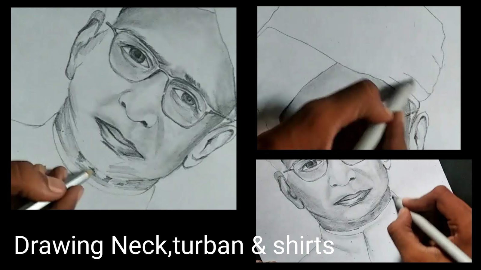 How to draw Dr Sarvepalli Radhakrishnan-step by step tutorial by Art of ...
