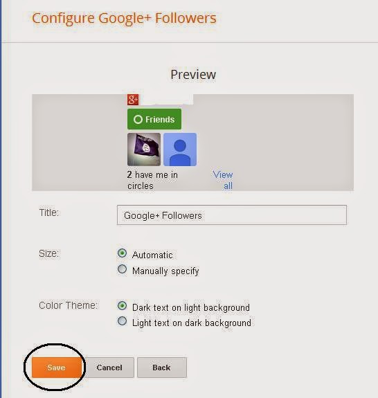 How to Add Google+ Followers Widget for your blogger blog ~ My Free Blogger