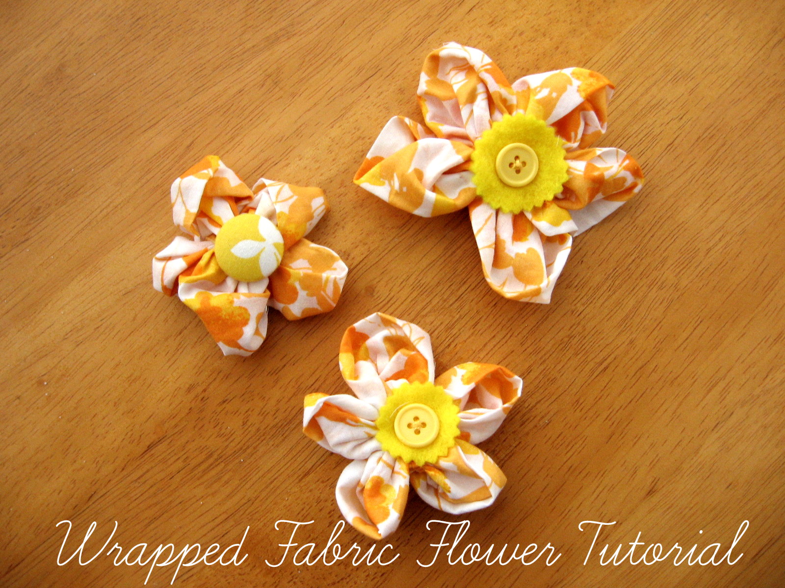 Pickup Some Creativity: Wrapped Fabric Flower Tutorial