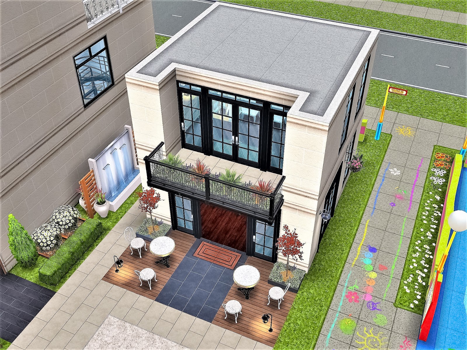 sim house design workshop: Sims Freeplay Autumn Street Square ...