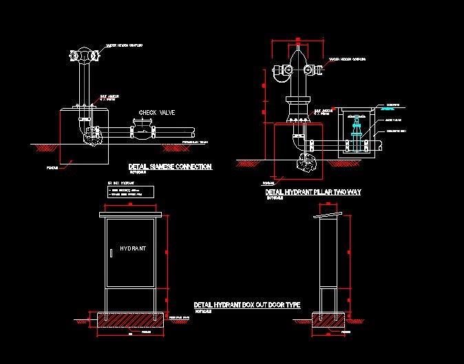 DOWNLOAD GAMBAR AUTOCAD: Gambar AutoCAD Detail Hydrant