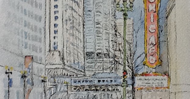 Chicago Sketchbook: State Street - that Great Street! - Sketch # 7