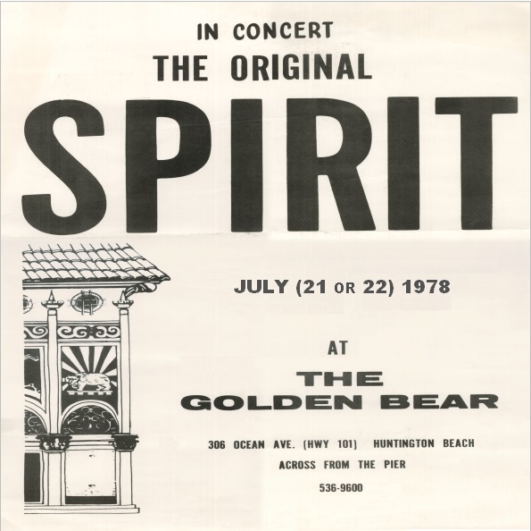 T.U.B.E.: Spirit - 1978-07-2x - Huntington Beach, CA (SBD/FLAC)