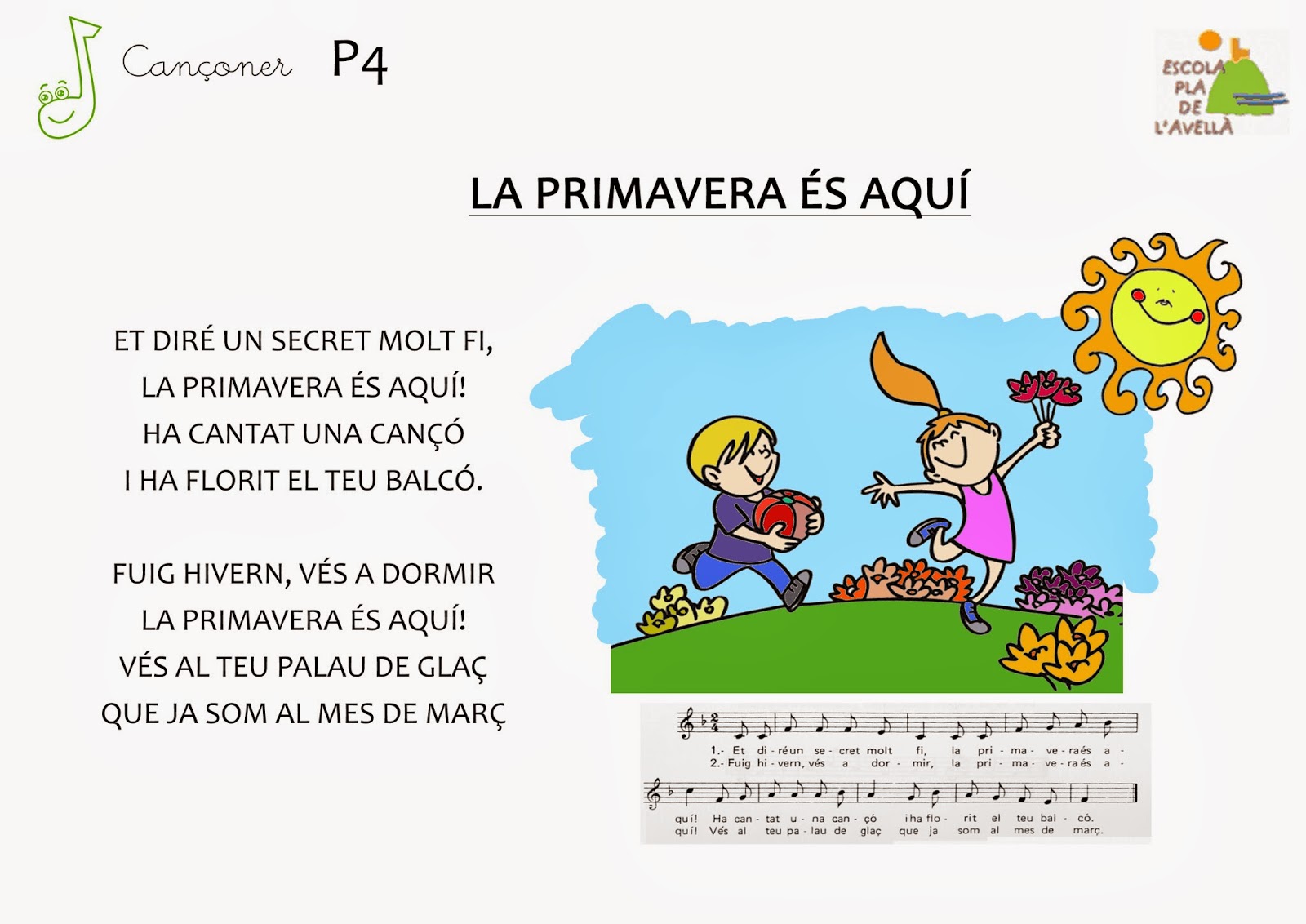 Música: La primavera és aquí- P4