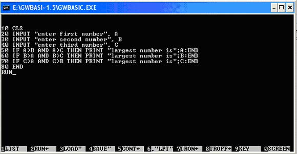 GWBASIC : GW-Basic Programs