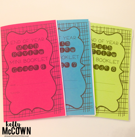 Kelly McCown: End of Year Math Review Mini Booklets