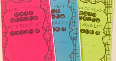 Kelly McCown: End of Year Math Review Mini Booklets