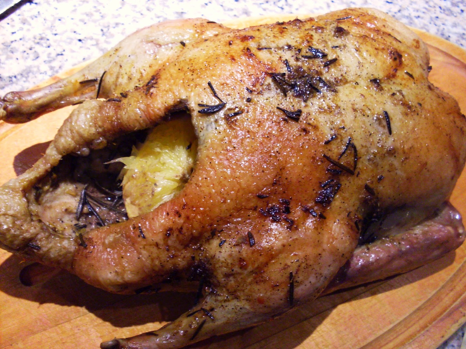 Voyage au bout de la tarte: Canard rôti à l'orange et romarin, sauce au ...