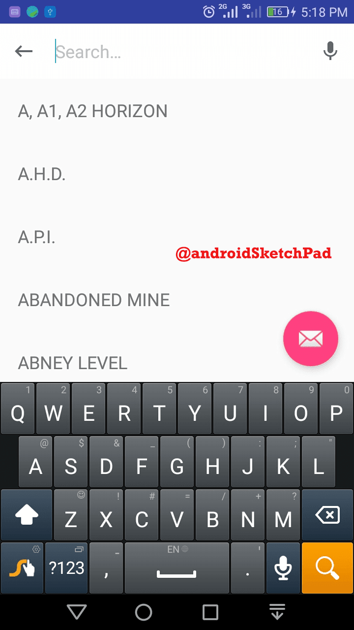Android Material Searchview Androidsketchpad