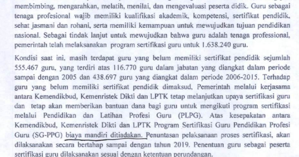 Surat Pembatalan Program Sertifikasi Guru Pendidikan Profesi Guru (SP ...