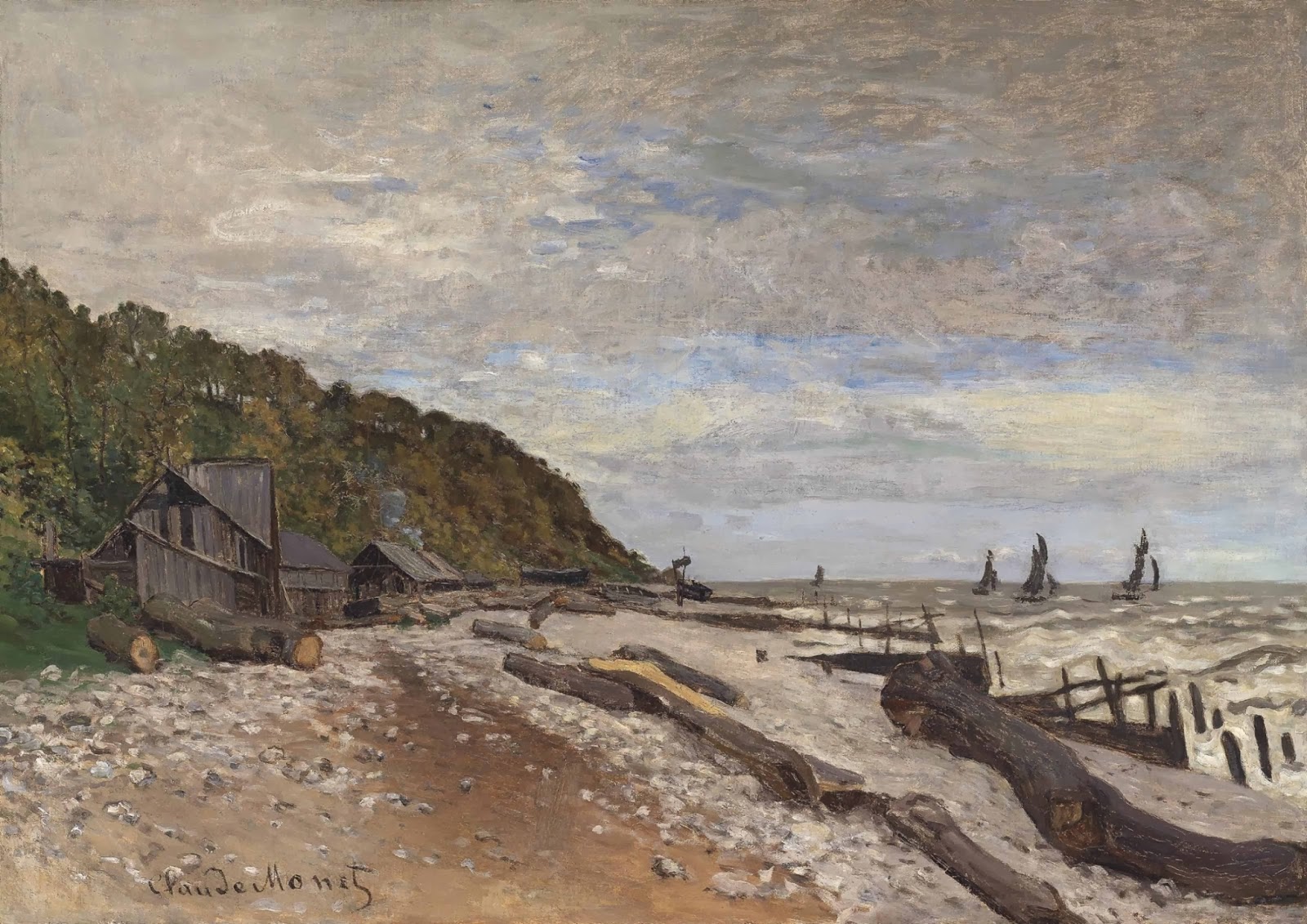 Boatyard near Honfleur 1864 Claude Monet ~ High resolution Art photos ...