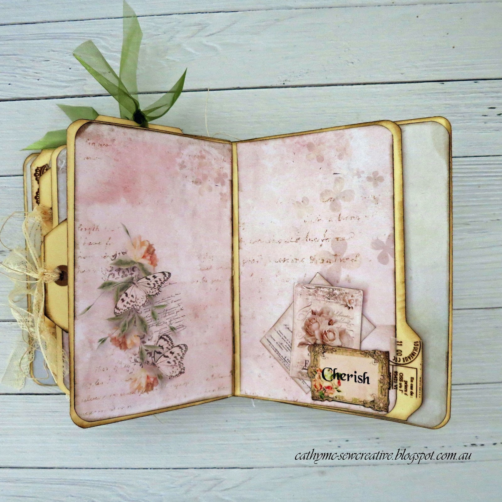 Sew Creative: Shabby Chic File Folder Mini Album