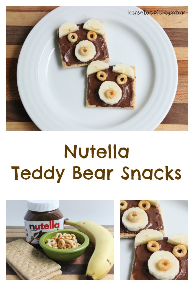 Kitchen Floor Crafts: Nutella Teddy Bear Snacks