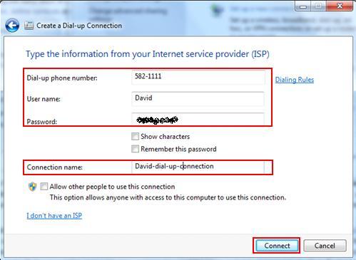 BAMLEO: Dial Up connection - Windows 7 Tips