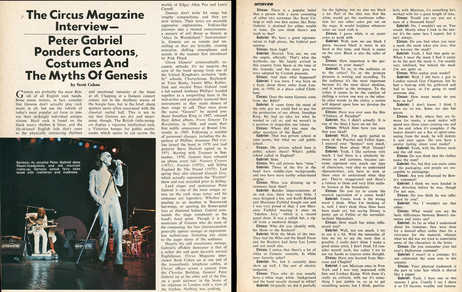 DAVID'S ROCK SCRAPBOOK: GENESIS WITH PETER GABRIEL