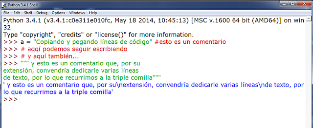 APRENDER A PROGRAMAR CON PYTHON: LOS COMENTARIOS