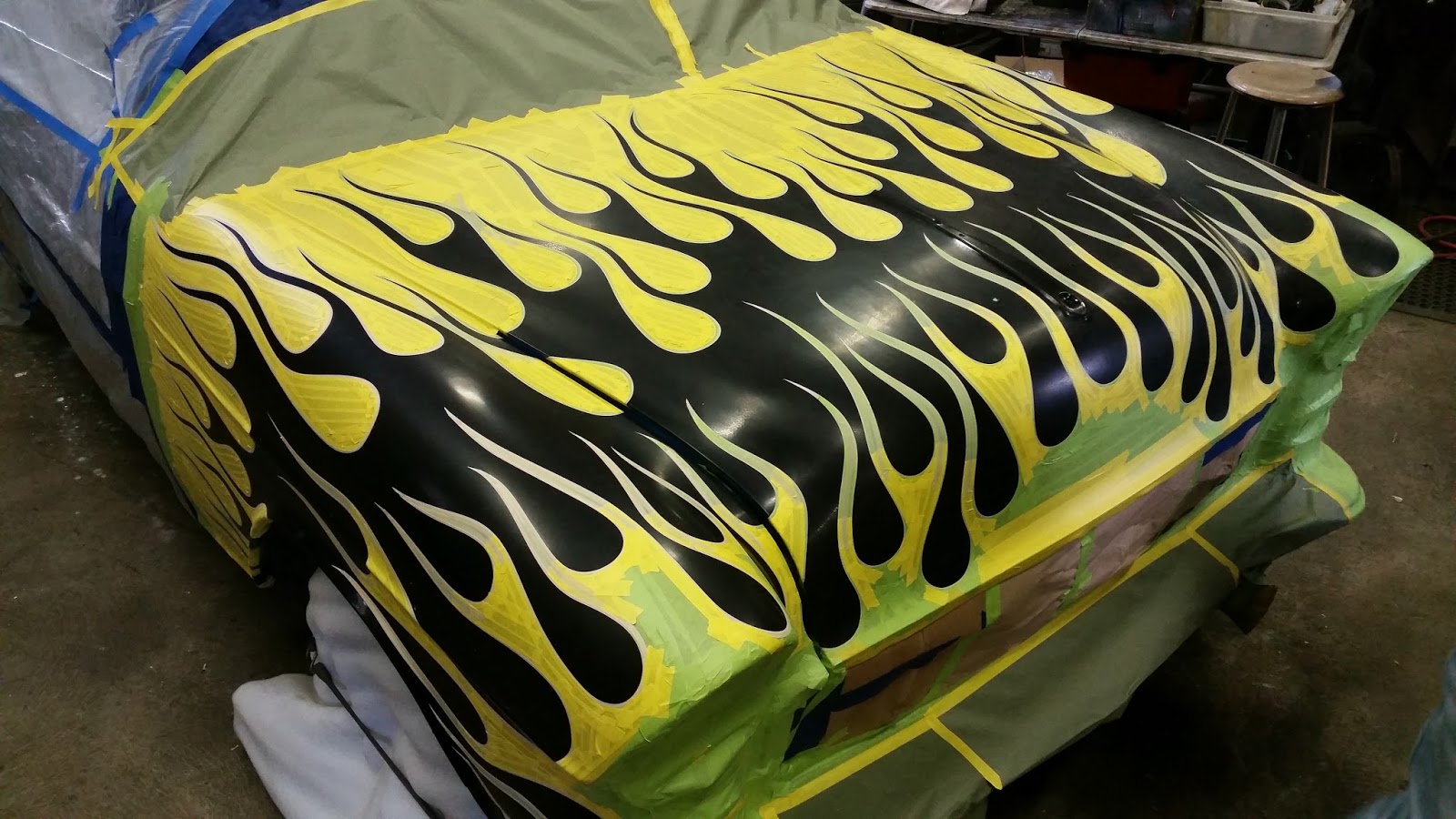 Dennis Day Designs - Lettering, Pinstriping; Murals: Flames