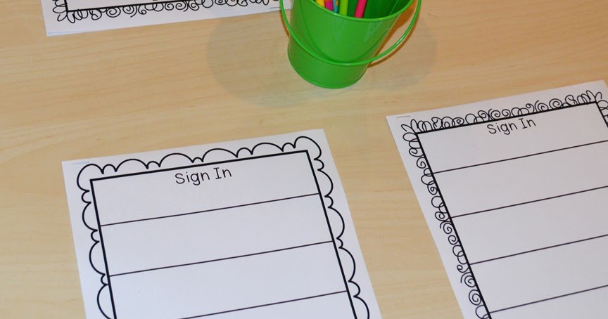 Free Daily Sign In Sheets for Your Classroom - Pocket of Preschool