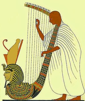 A Harp music instrument from ancient Egypt