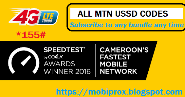 MTN CAMEROON: ALL USSD CODES | MOBIPROX