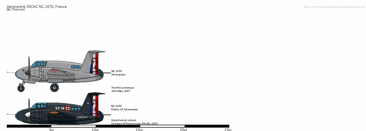 War Machines Drawn: Aérocentre SNCAC NC.1070
