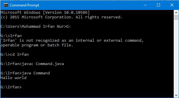 Cara Menjalankan Program Java di CMD ~ JAVA IRFAN
