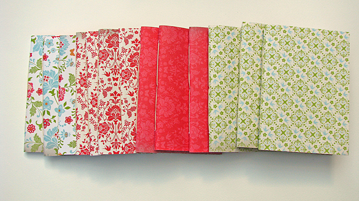 Book Binding - Pamphlet Stitched Notebooks - Vintage Page Designs