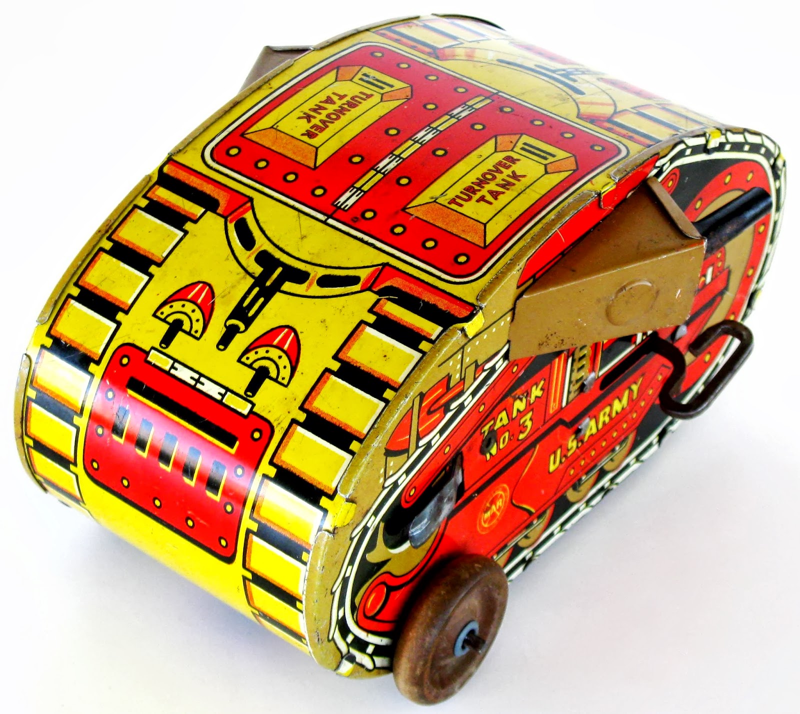 Toys and Stuff: Marx 1938 U.S. Army Tank No. 3 Turnover Tank