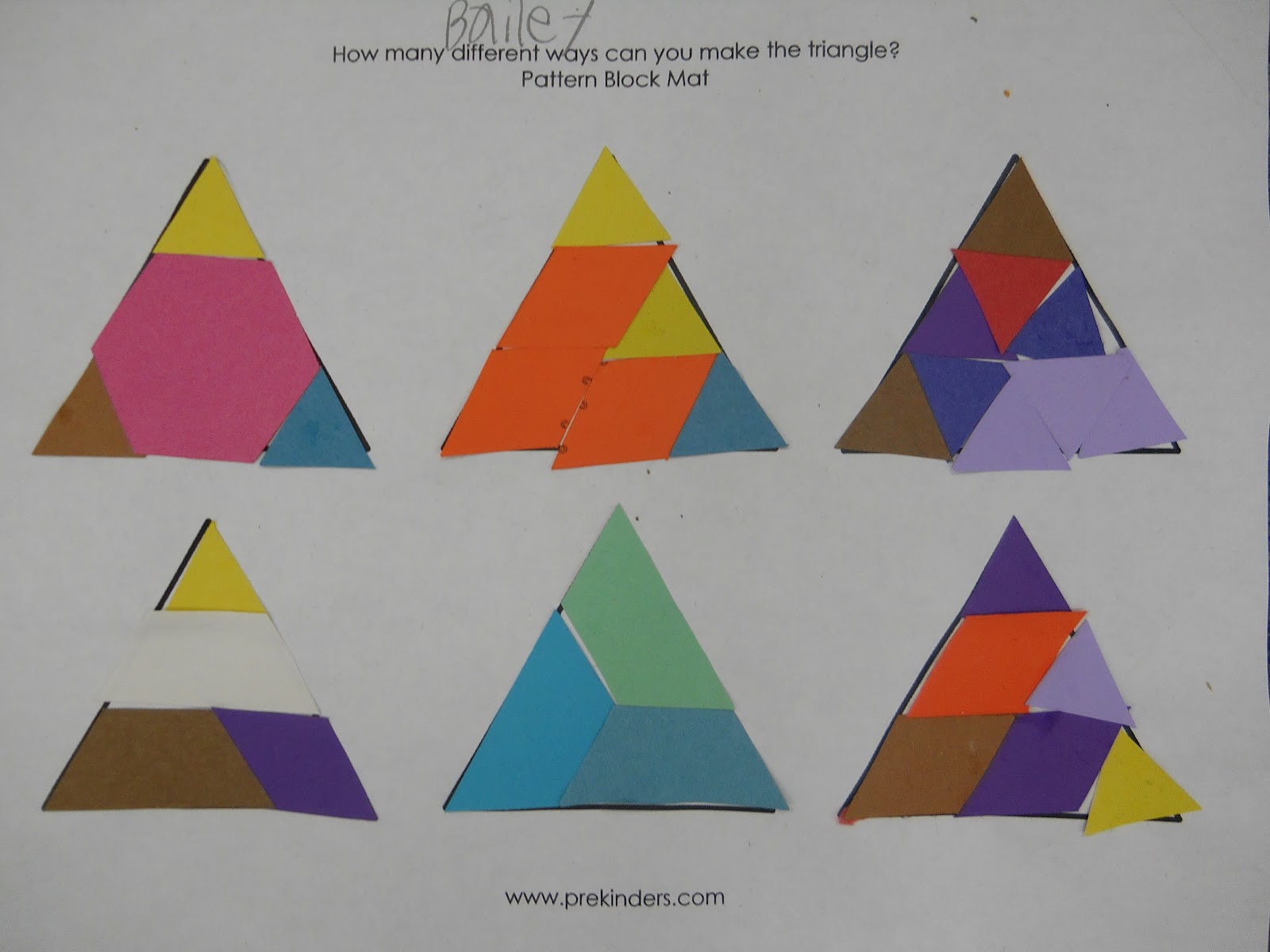 Mrs. T's First Grade Class: Triangles within Triangles