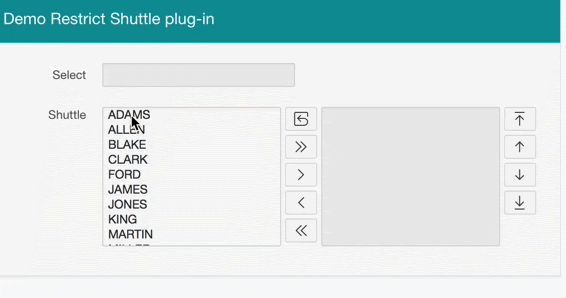 About Oracle: Oracle Apex Plug-in for restricting shuttle choices