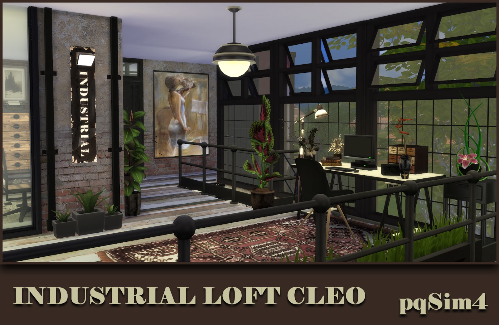 Industrial Loft "Cleo". Sims 4 Custom Content.