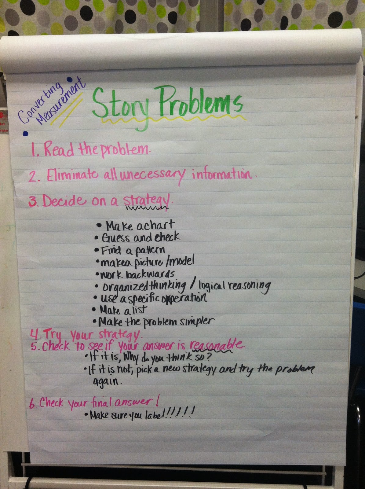 Mrs. Kortlever, Room 9!: Story Problems- Converting Measurements