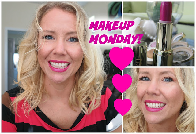 Milani Raspberry Rush lipstick Makeup look